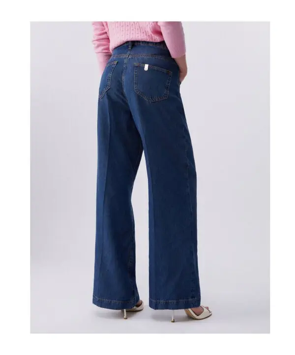 Liu Jo High-waist Flared Jeans With Embellished Belt Loops - Blue
