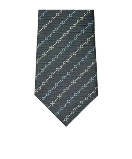 Gucci Horsebit Silk Jacquard Neck Tie - Dark Blue