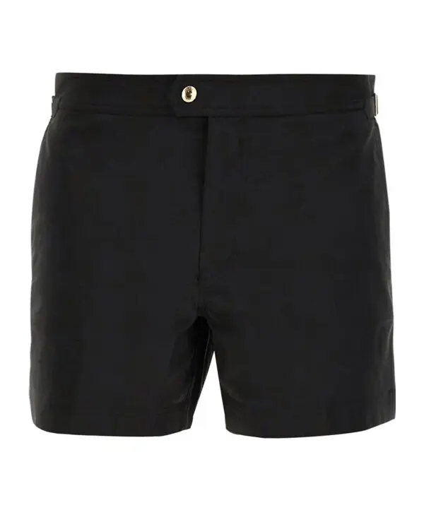 TOM FORD Mid-rise Buckled Swim Shorts - Black