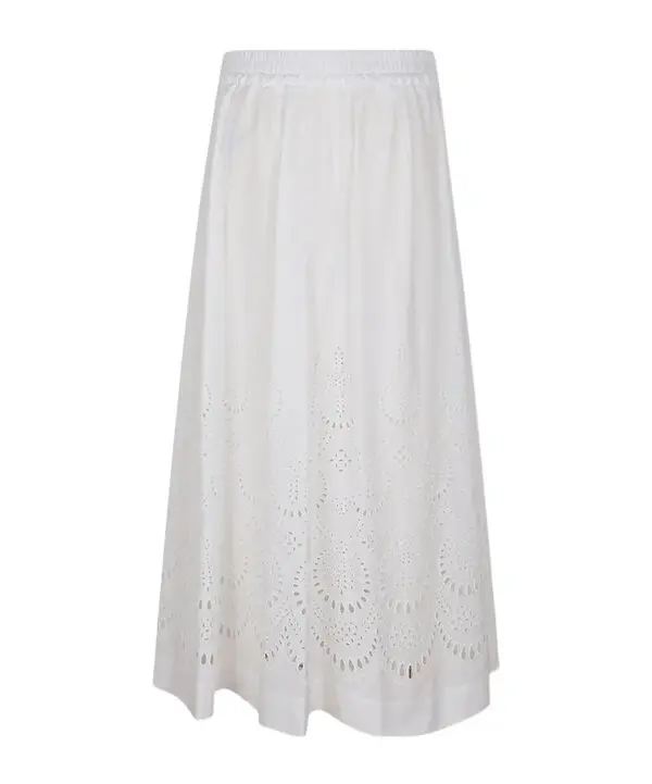 P.a.r.o.s.h Eyelet A-line Midi Skirt