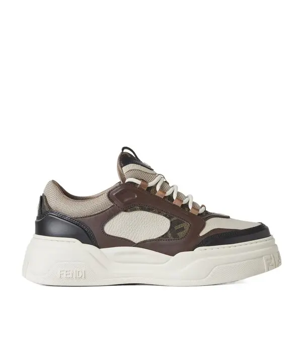 Fendi Leather Low-top Sneakers - White