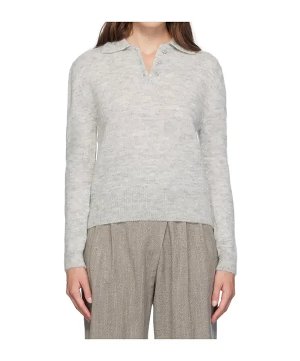 AMOMENTO Lapel Collar Pullover