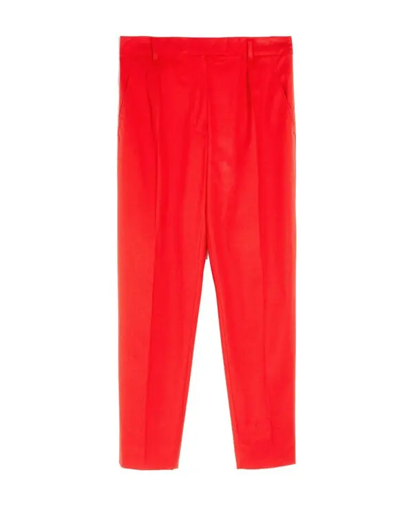 Max Mara Stretch Cotton Gabardine Pipe Pants