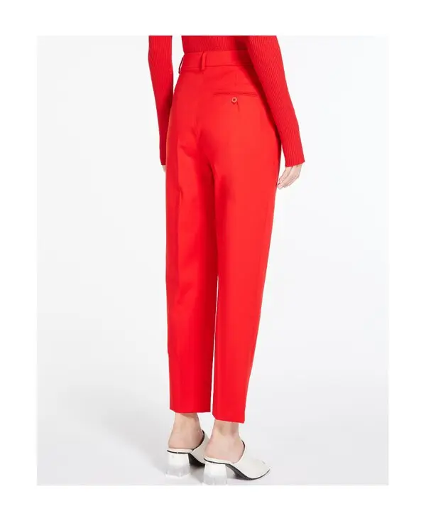 Max Mara Stretch Cotton Gabardine Pipe Pants