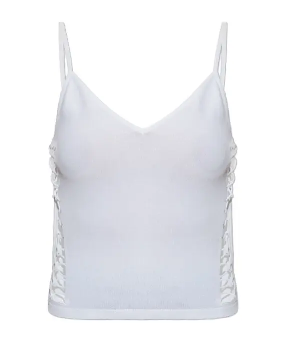 Dsquared2 Side Lace-up Camisole Top - White