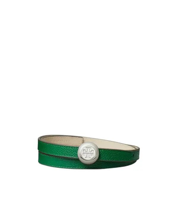 Tory Burch Romy Reversible Leather Belt - Dark Kale/light Stone