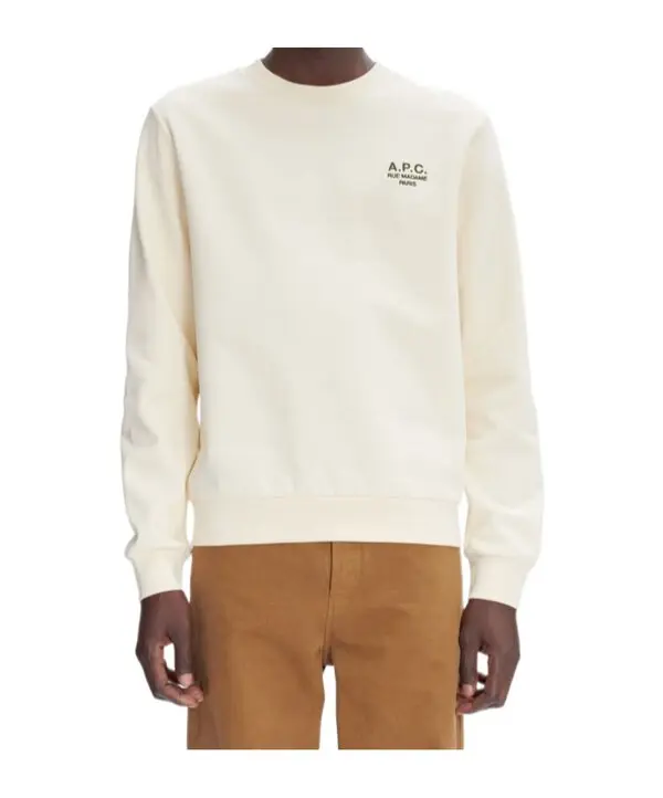A.p.c. Logo Embroidered Crewneck Sweatshirt - White