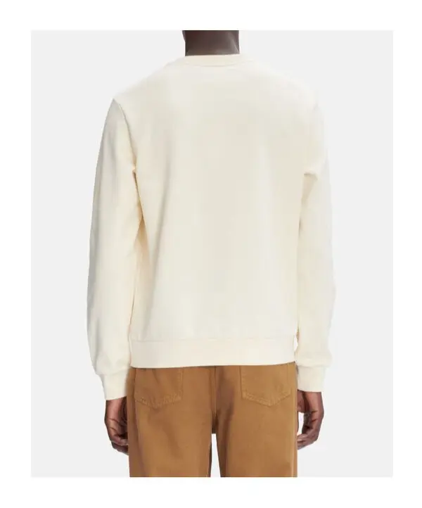 A.p.c. Logo Embroidered Crewneck Sweatshirt - White