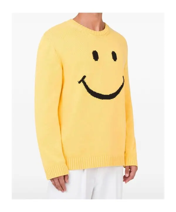 Moschino Smiley Face Embroidered Crewneck Jumper