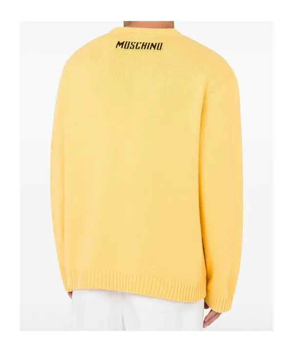 Moschino Smiley Face Embroidered Crewneck Jumper