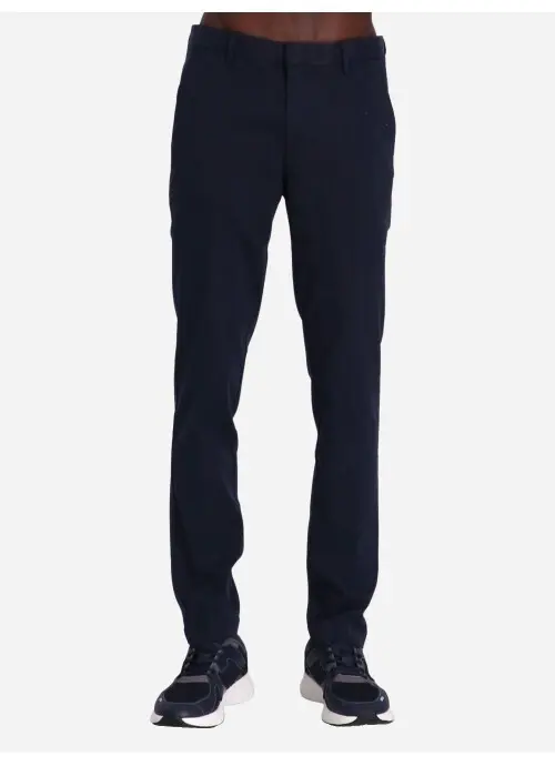 Hugo Boss Straight-leg Trousers With Logo Detail - Black