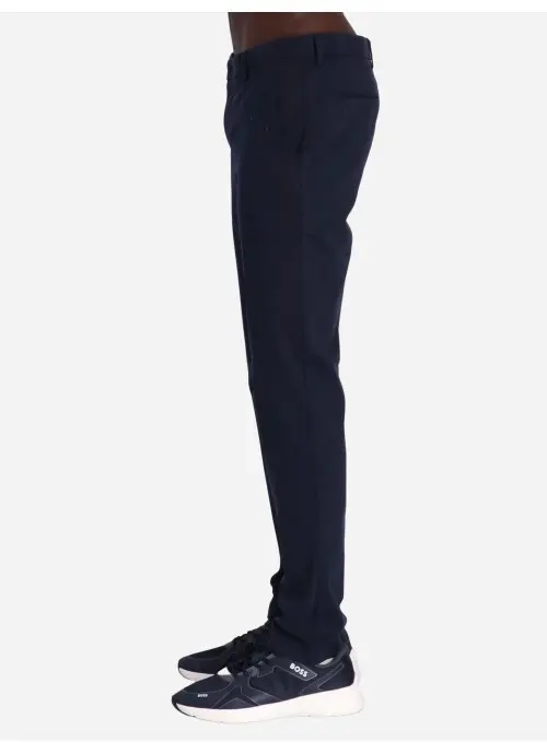Hugo Boss Straight-leg Trousers With Logo Detail - Black