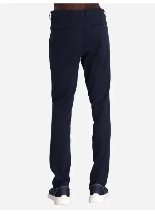 Hugo Boss Straight-leg Trousers With Logo Detail - Black