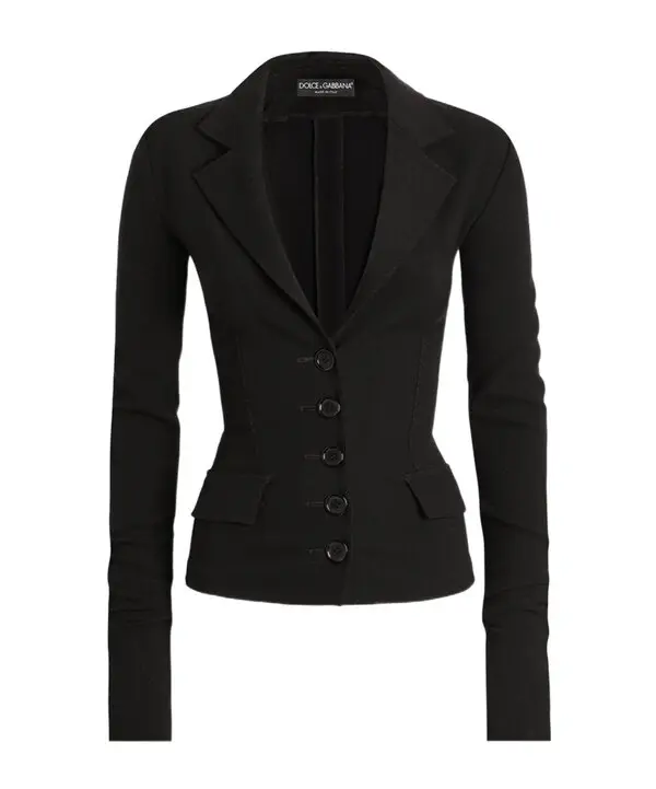 Dolce & Gabbana Fitted Waist Jacket With Button Fastening