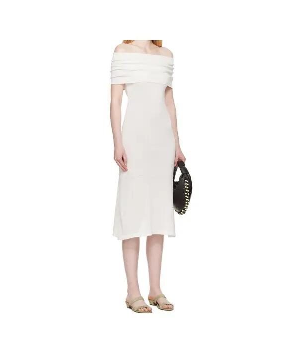 Our Legacy Off-the-shoulder Rib Knit Dress
