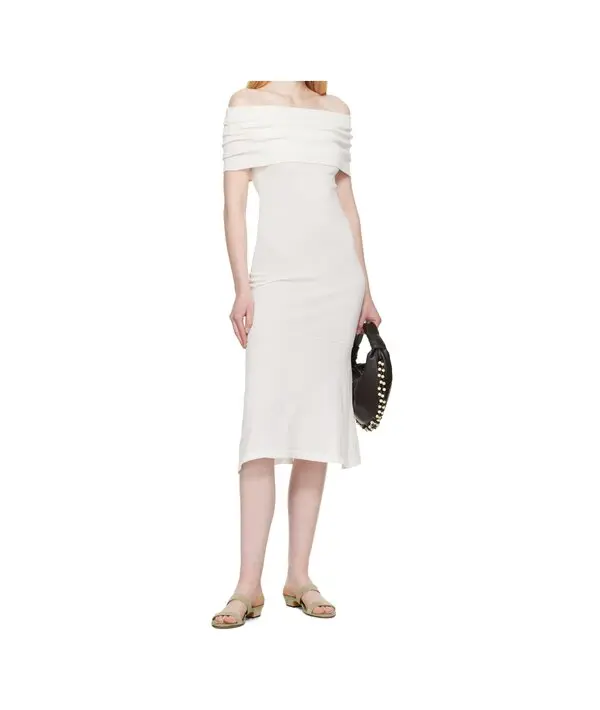 Our Legacy Off-the-shoulder Rib Knit Dress