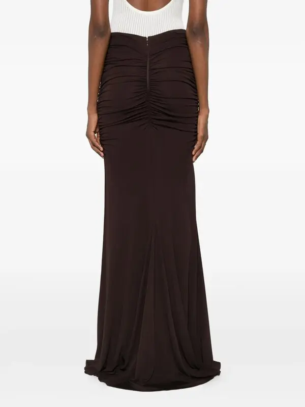 Elisabetta Franchi Pleated Midi Skirt