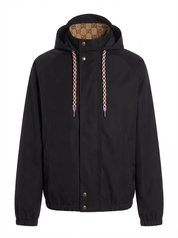 Gucci Reversible Gg Canvas Jacket - Black