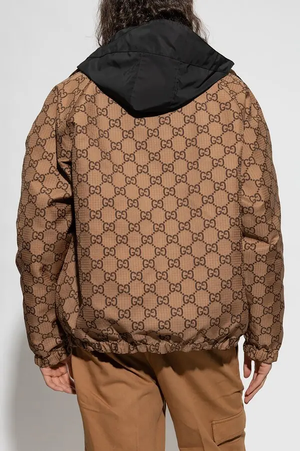 Gucci Reversible Gg Canvas Jacket - Black