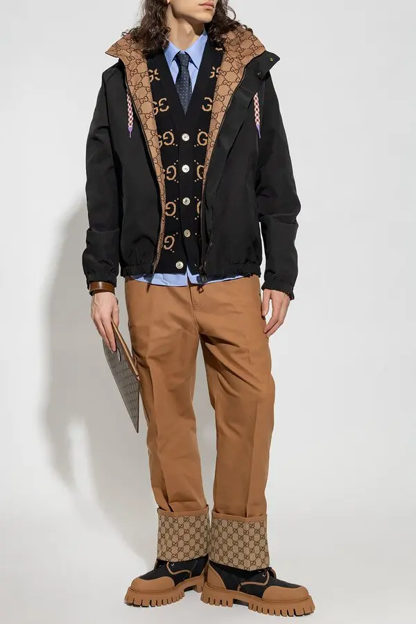 Gucci Reversible Gg Canvas Jacket - Black