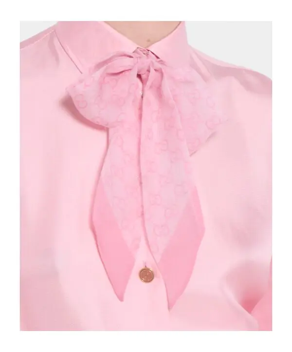Gucci Printed Chiffon Ribbon - Light Pink