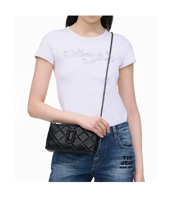 Marc Jacobs The Quilted Snapshot Convertible Shoulder Bag By - Black