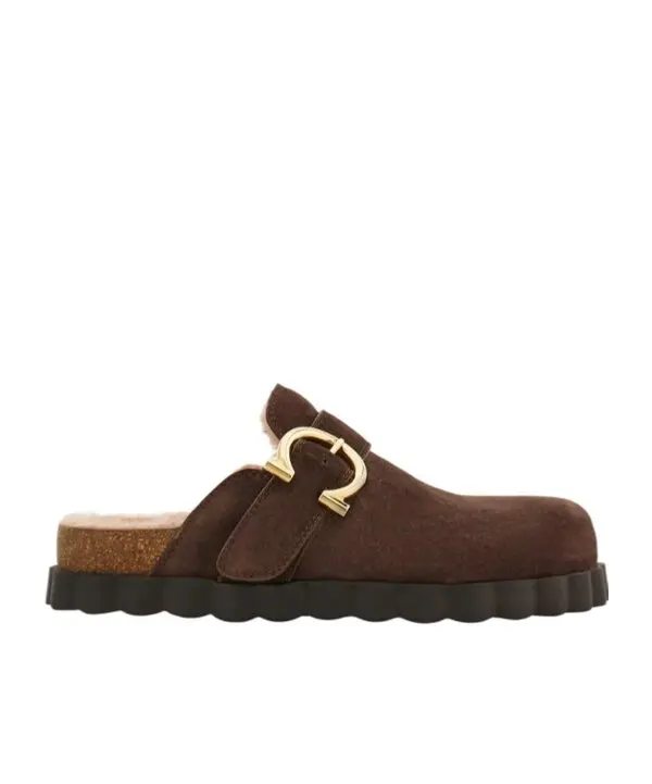 FERRAGAMO Gancini Clog With Rippled Sole