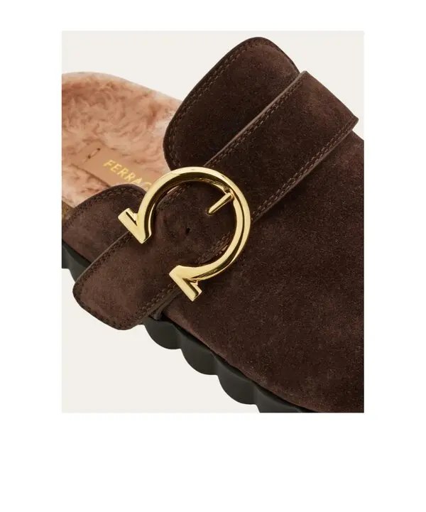 FERRAGAMO Gancini Clog With Rippled Sole