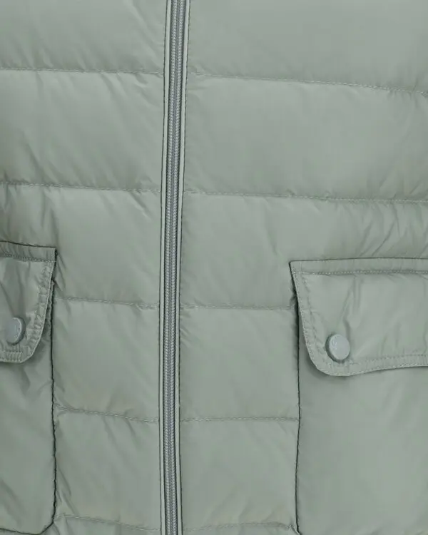 Moncler Lans Zip-up Short Padded Jacket - Grey
