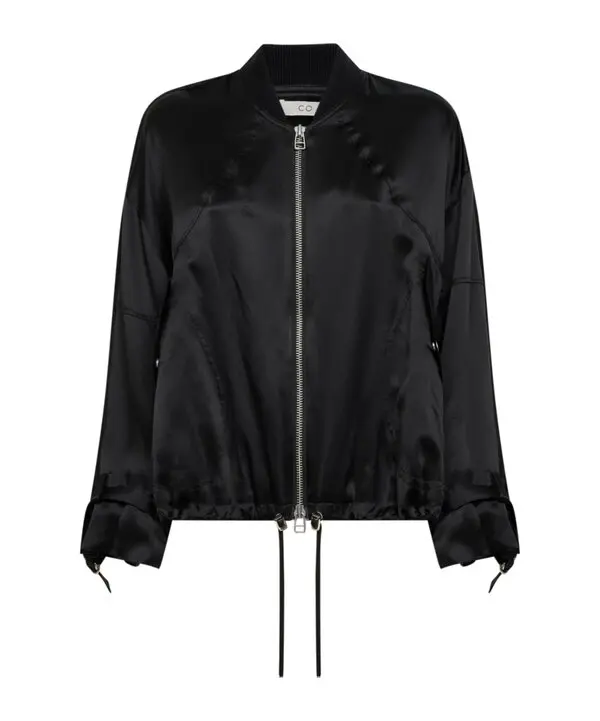 Co Name' Oversized Drawstring Bomber Jacket