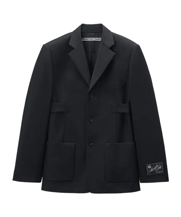 Alexander Wang Logo Patch Single-breasted Blazer
