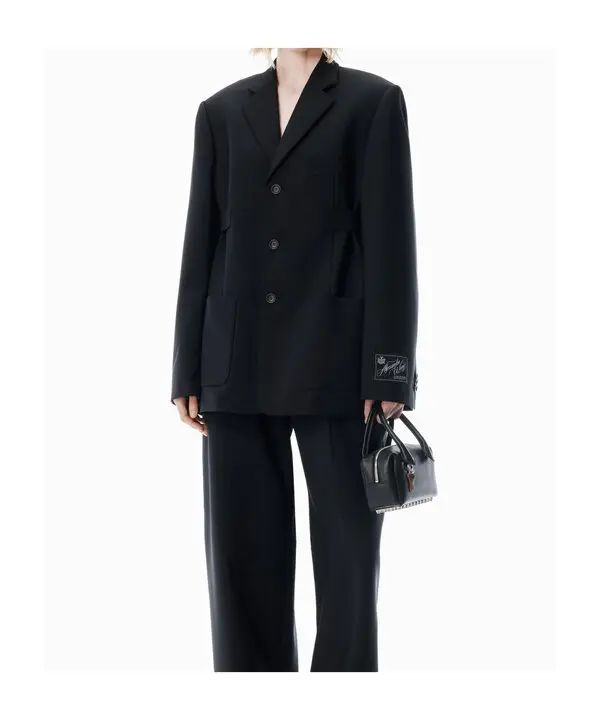 Alexander Wang Logo Patch Single-breasted Blazer
