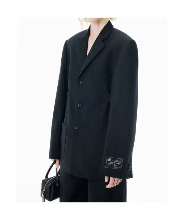 Alexander Wang Logo Patch Single-breasted Blazer