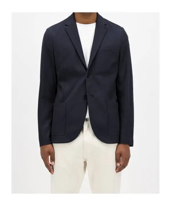 Harris Wharf London Textured Two-button Blazer - Black