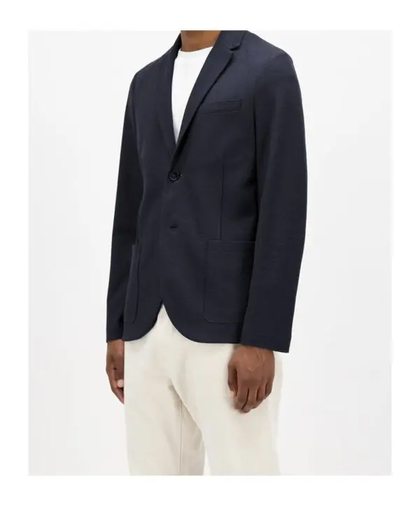 Harris Wharf London Textured Two-button Blazer - Black