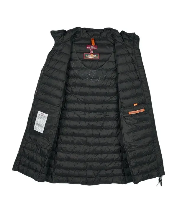 PARAJUMPERS Logo Quilted Hooded Down Jacket - Black
