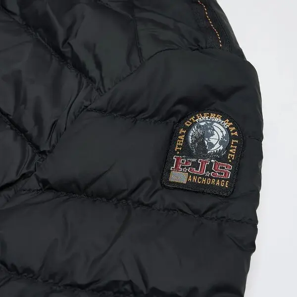 PARAJUMPERS Logo Quilted Hooded Down Jacket - Black