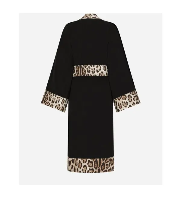 Dolce & Gabbana Dolce Gabbana Terry Bathrobe - Black
