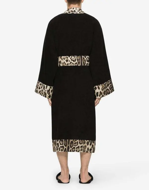 Dolce & Gabbana Dolce Gabbana Terry Bathrobe - Black