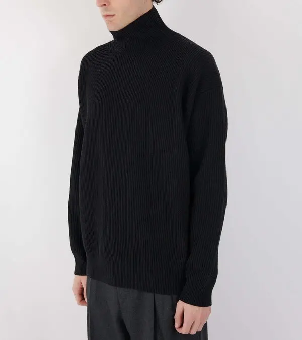 Auralee Ribbed Long Sleeve Sweater