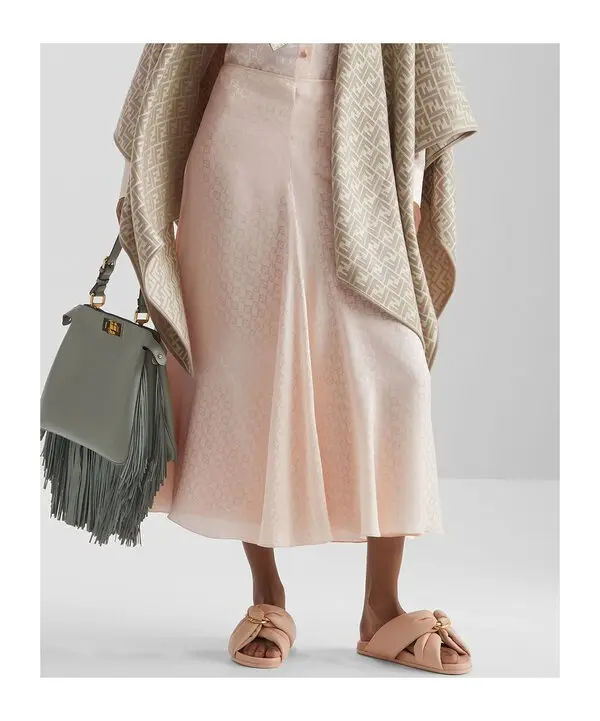 Fendi Printed Flared Midi Skirt