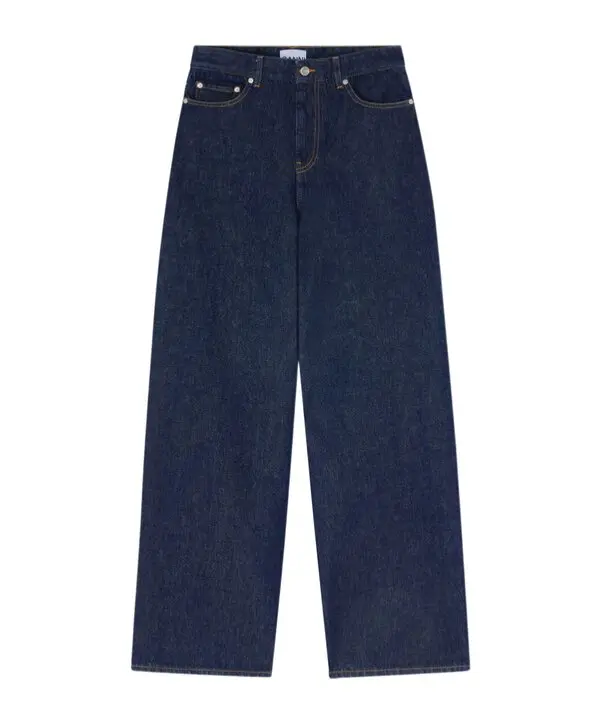 GANNI Straight-leg Wide Jeans - Blue