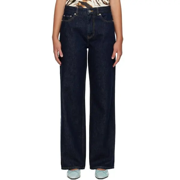 GANNI Straight-leg Wide Jeans
