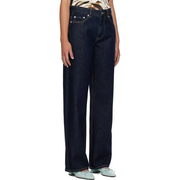 GANNI Straight-leg Wide Jeans