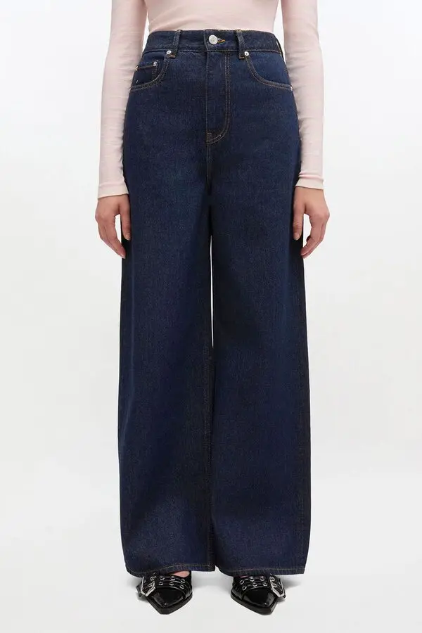 GANNI Straight-leg Wide Jeans