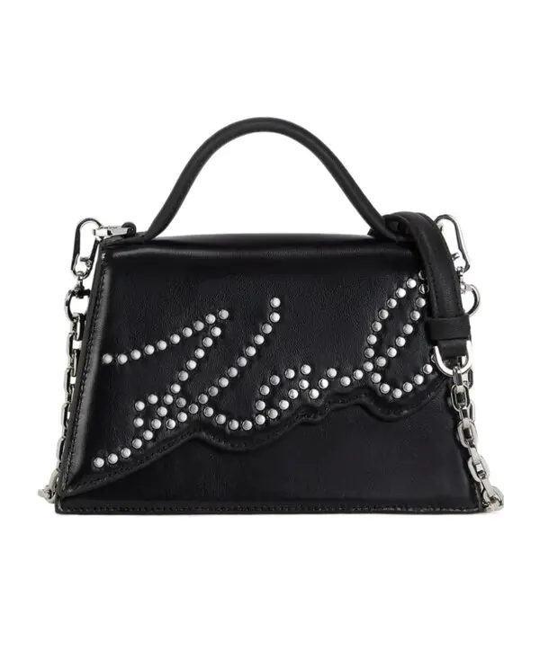 Karl Lagerfeld Signature Studded Cross Body Bag