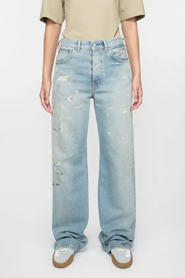 Acne Studios Wide-leg Distressed Jeans