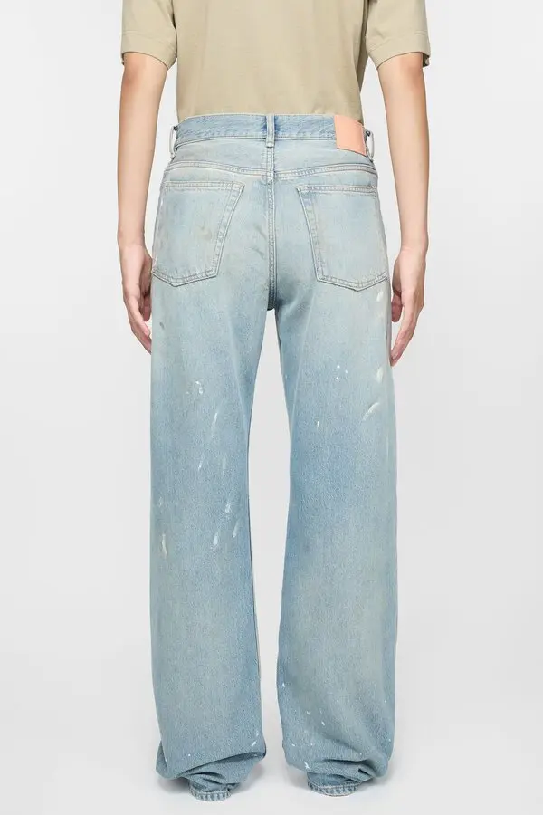 Acne Studios Wide-leg Distressed Jeans