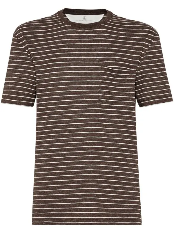 Brunello Cucinelli Striped Crewneck T-shirt
