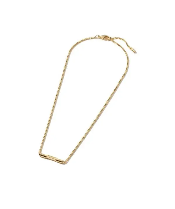 Gucci Logo Pendant Necklace - White
